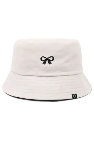 DALIX Bow Bucket Hat - Parchment White