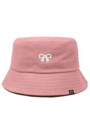 DALIX Bow Bucket Hat - Peach Melba