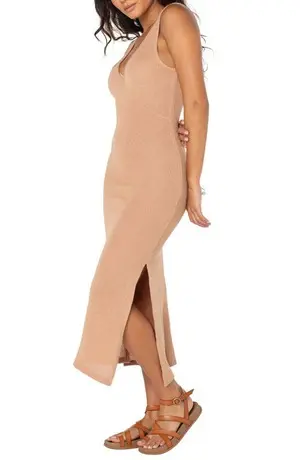 Roxy Slow Isle Knit Midi Dress - Praline Solid Stamp