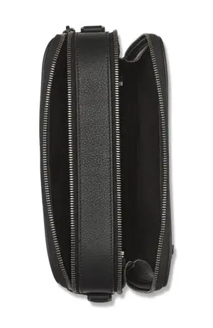 Mcm Diamond Camera Bag In Maxi Monogram Leather - Black