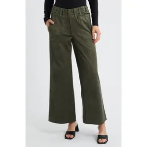 Wit & Wisdom Skyrise Patch Pocket Wide-leg Pants - Laurel Wreath