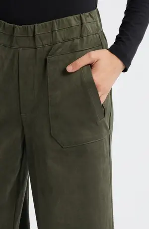 Wit & Wisdom Skyrise Patch Pocket Wide-leg Pants - Laurel Wreath