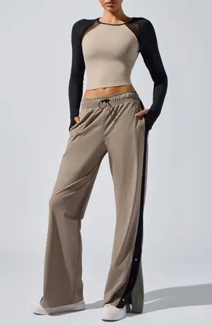 Heroine Sport Alba Wide-leg Sweatpants - Khaki