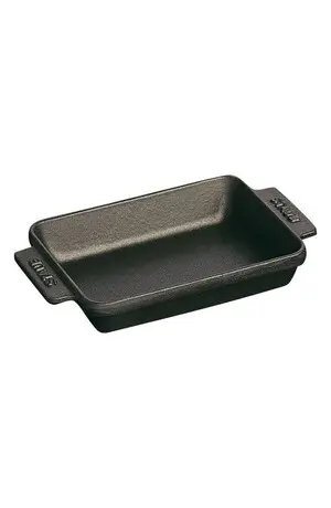 STAUB Enameled Cast Iron Baking Dish - Matte Black