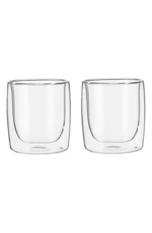 ZWILLING Sorrento Set Of 2 Double Wall Bar Glasses - Clear