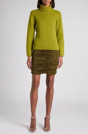 TOM FORD Ruched Silk-blend Miniskirt