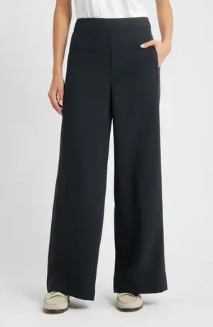 Women's Crepe Wide Leg Pants