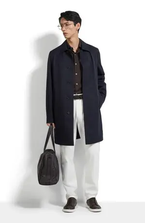 Zegna Water-repellent Microfiber Twill Raincoat
