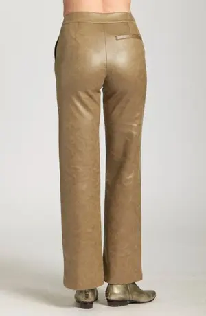 APNY Pintuck Wide-leg Pants - Olive