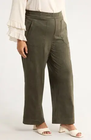 Wit & Wisdom Skyrise Patch Pocket Wide-leg Pants