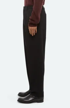 Helmut Lang Zoot Pleat Front Modern Trousers - Black
