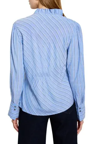 NIC+ZOE Striped Ruffle Top