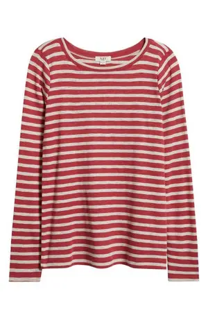 NIC+ZOE Striped Cotton-blend T-shirt
