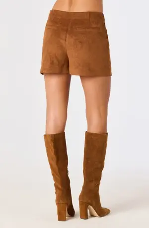Astr The Label Faux Suede High-waist Skort