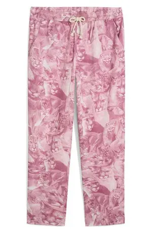 PUMA Allover Cat Print Drawstring Pants