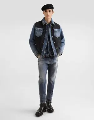 Dolce & Gabbana Sleeveless Cotton Denim Jacket - Multicolor