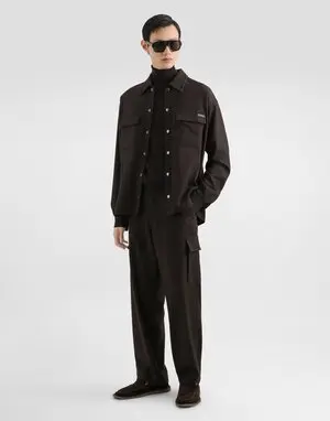 Dolce & Gabbana Mélange Wool Mat Shirt