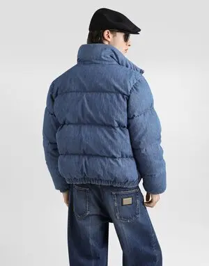 Dolce & Gabbana Cotton Denim Padded Jacket - Multicolor