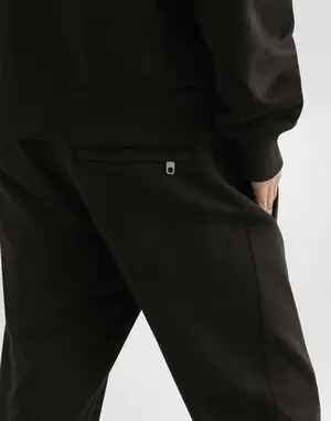 Dolce & Gabbana Jersey Trousers With Heraldic Patch