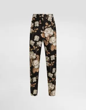 Dolce & Gabbana Vintage Rose- Brocade Trousers