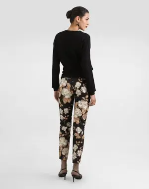 Dolce & Gabbana Vintage Rose- Brocade Trousers
