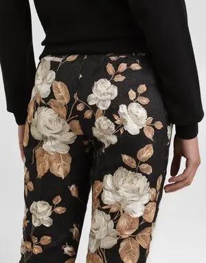Dolce & Gabbana Vintage Rose- Brocade Trousers