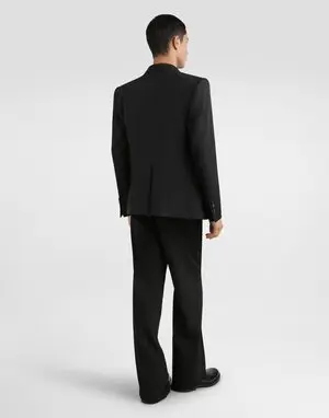 Dolce & Gabbana Double-breasted Bistretch Wool Canvas Jacket - Grey