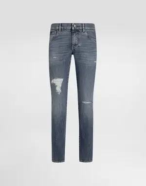 Dolce & Gabbana Skinny Stretch Cotton Jeans - Multicolor