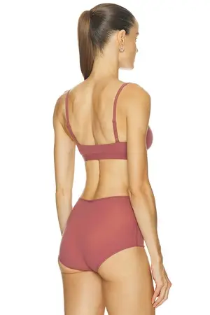 SKIMS Fits Everybody Scoop Neck Bralette In Blue - Beet