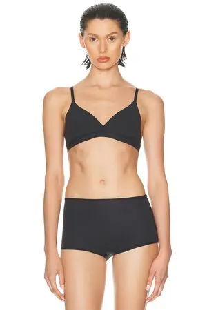 SKIMS Fits Everybody Crossover Bralette In Nude - Onyx