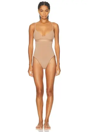 SKIMS Seamless Sculpt High Waist Thong In Nude - Sienna