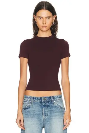 SKIMS Cotton Jersey T-shirt - Currant