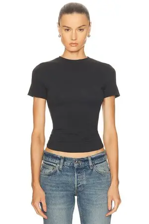 SKIMS Cotton Jersey T-shirt - Soot