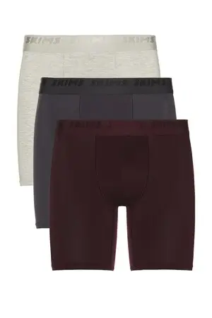 SKIMS 3 Pack Boxer Brief 5 In Multi - Raven Multi