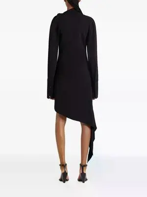 COURREGES Asymmetrical Wrap Dress - Black