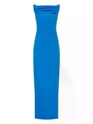 Rachel Gilbert Camille Cowl-neck Draped Gown