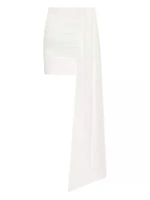 Rachel Gilbert Camille Draped Mini Skirt - White