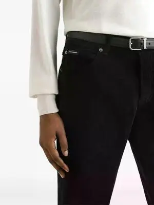 Dolce & Gabbana Corduroy Trousers With Logo Plaque