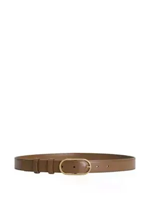 Dolce & Gabbana Oval-buckle Leather Belt - Brown