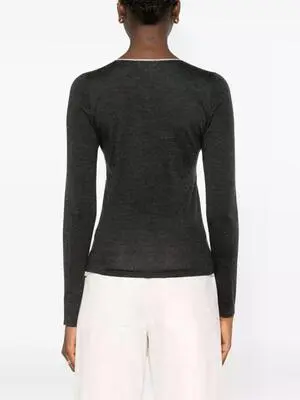 Brunello Cucinelli V-neck Embellished Sweater
