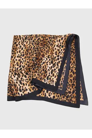 Maje Leopard Print Scarf - Natural