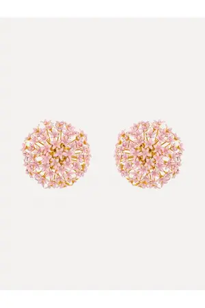 Oscar De La Renta Large Allium Pompom Clip-on Earrings - Gold