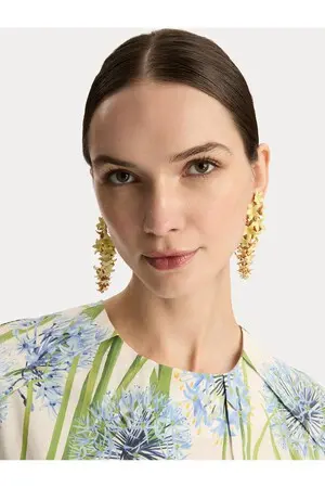 Oscar De La Renta Foxglove Earrings - Pink