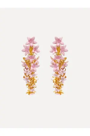 Oscar De La Renta Foxglove Drop Earrings - Pink