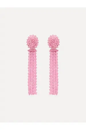 Oscar De La Renta Tassel Clip-on Earrings - Natural