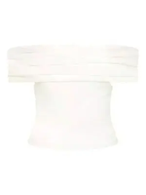 Rachel Gilbert Camille Draped Off-shoulder Top - White