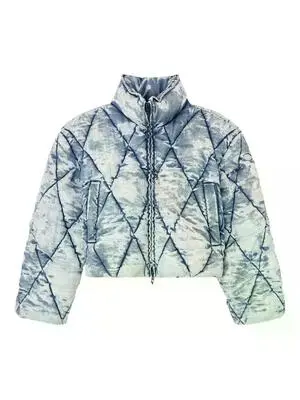 DIESEL Quilted Acid-wash Puffer Jacket
