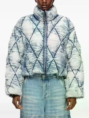 DIESEL Quilted Acid-wash Puffer Jacket