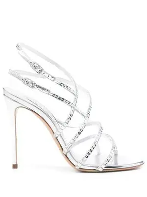 Casadei Silver Tone Sandals For Women