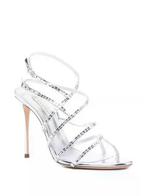 Casadei 80mm Starsway Cage Crystal-embellished Stiletto Pumps